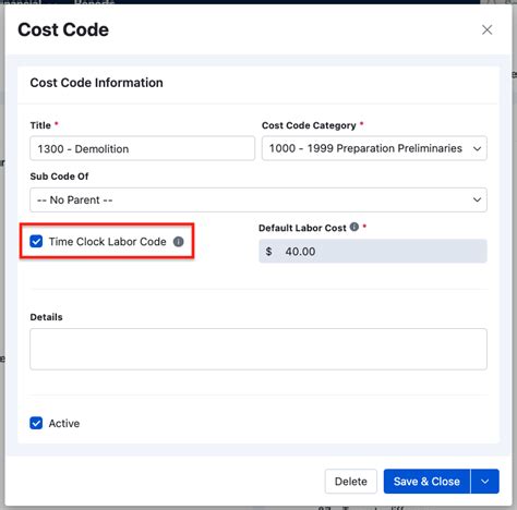 Cost Codes Overview Buildertrend