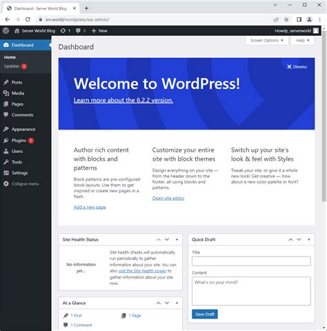 debian 12 bookworm apache2 blog system wordpress server world
