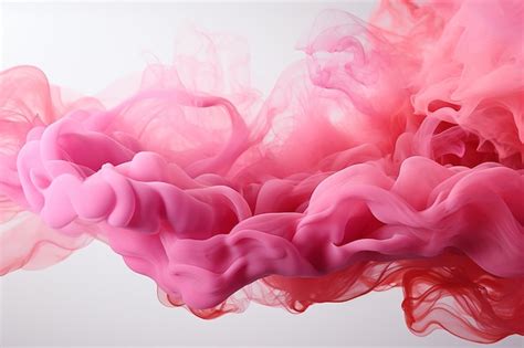 Premium Photo Sublime Hues Pink Smoke On A White Background With Artistic Stylization