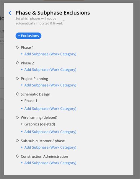Phase Exclusions From Auto Import