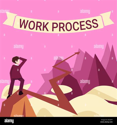 Sign Displaying Work Process Business Idea Standard Procedures How To Handle A Particular Job