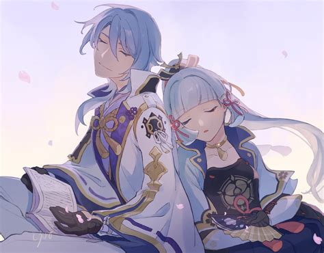 Kamisato Ayaka And Kamisato Ayato Genshin Impact Drawn By Instntmssl Danbooru