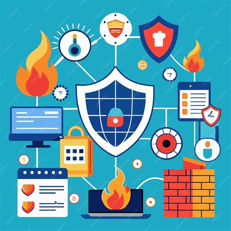 Premium Vector Network Security Firewall Vector Graphics Illustration Eps Source File Format