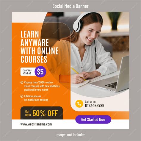 Education And Learning Social Media Post Design Template Premium Ai