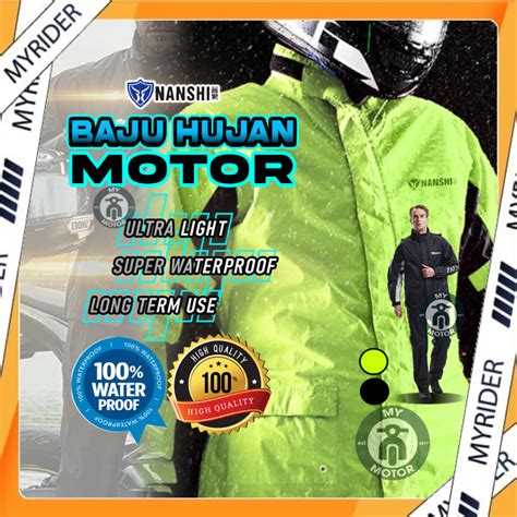 Myrider Nanshi Raincoat Original Baju Hujan Motor Rain Coat Motorcycle