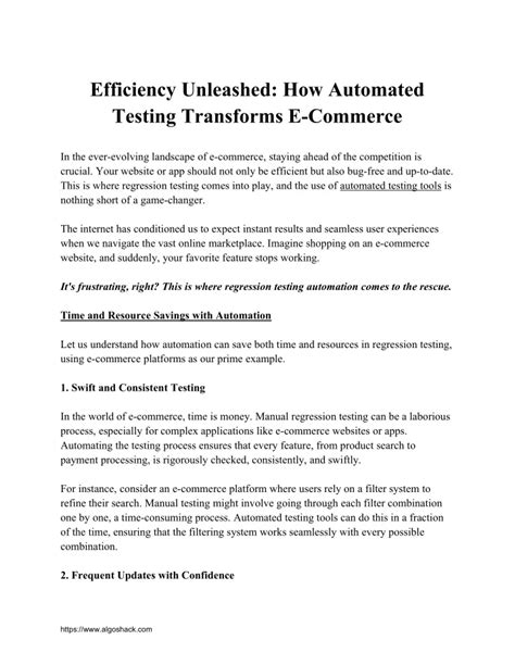 ppt efficiency unleashed how automated testing transforms e