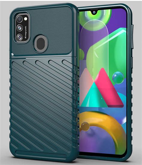 Samsung Galaxy M Twill Thunder Texture Back Cover Groen Gsmpunt Nl