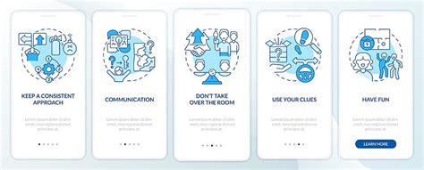 Escape Room Winning Methods Blue Gradient Onboarding Mobile App Screen