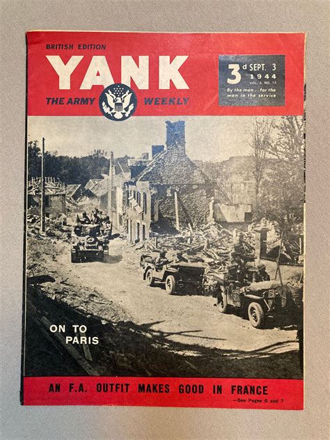 Original Wwii Ww2 Us Army Yank The Army Weekly Magazine Lot Of 3