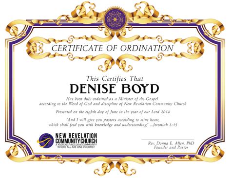 Ordination Cerificate