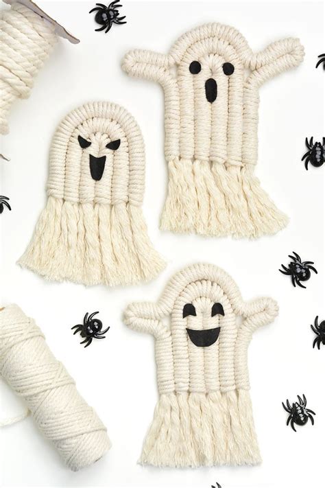 Macrame Ghost Cute And Easy Halloween Macrame Idea