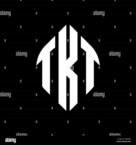 Tkt Circle Letter Logo Design With Circle And Ellipse Shape Tkt