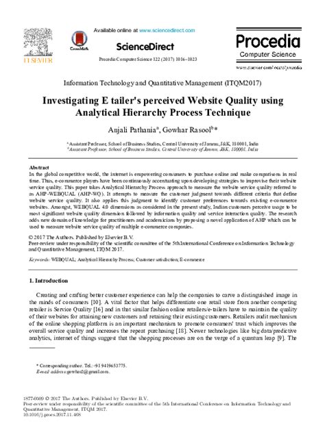 pdf investigating e tailer s perceived website quality using