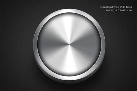 Free Shiny Metal Button Design Mockup In Psd Designhooks