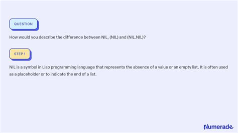 solved how would you describe the difference between nil nil and