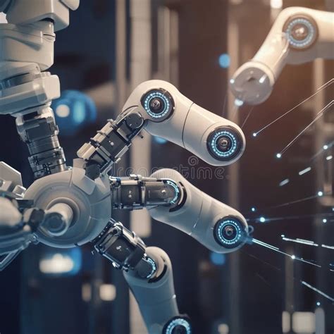 Advanced Robotic Arm Performing Precise Tasks In High Tech Environment