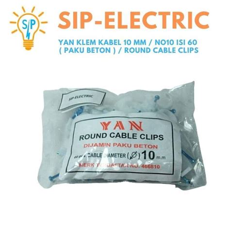 Jual Yan Klem Kabel 10mm No10 Isi 60 Paku Beton Round Cable