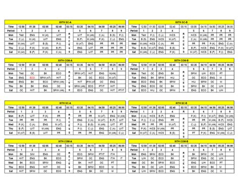 time table 24 25 pdf