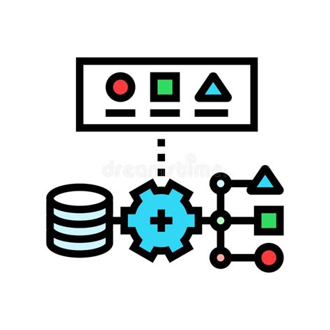 Supervised Learning Machine Color Icon Vector Illustration Stock