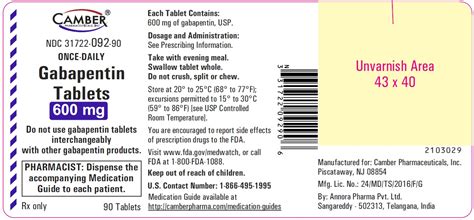 Dailymed Gabapentin Gabapentin Tablet Film Coated