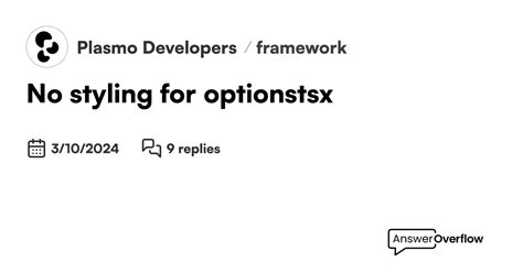 No Styling For Optionstsx 🧩 Plasmo Developers