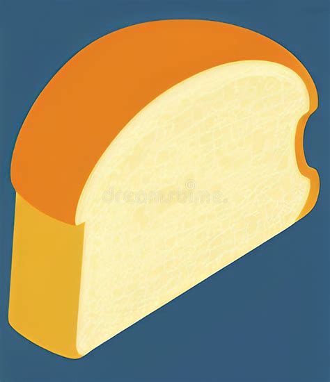 Illustration Of A Slice Of Bread Isolated Stock Illustration Illustration Of Slice Meal