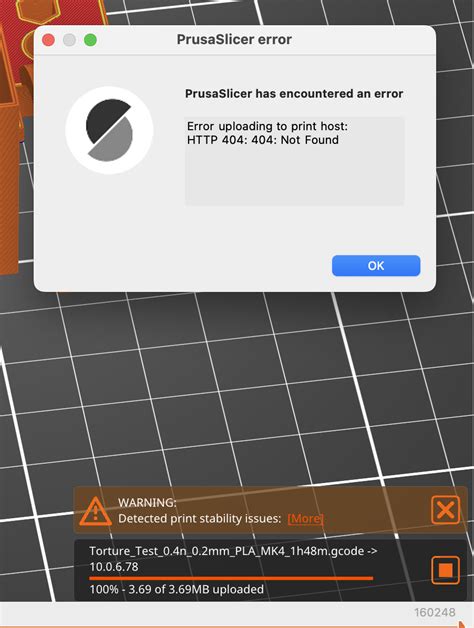 Upload To Mk4 Fails · Issue 10494 · Prusa3dprusaslicer · Github