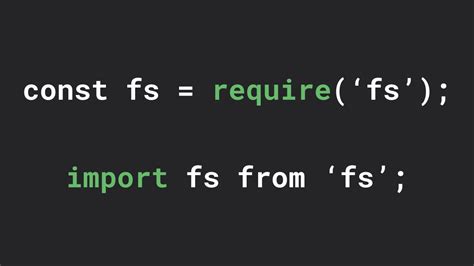 Node Require Vs Import Youtube