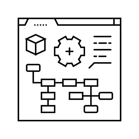 Process Modeling Analyst Line Icon Vector Illustration 35271114 Vector
