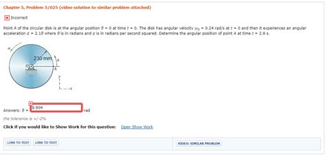 Solved Point A of the circular disk is at the angular | Chegg.com