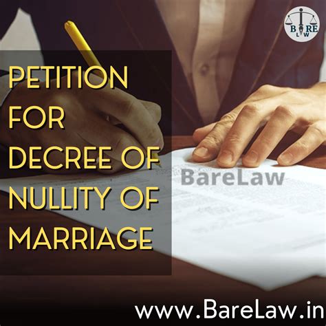 Petition For Decree Of Nullity Of Marriage Barelaw