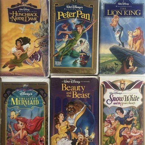 Six Vhs Tape Disney Lot With Rare Collectible 90s Depop