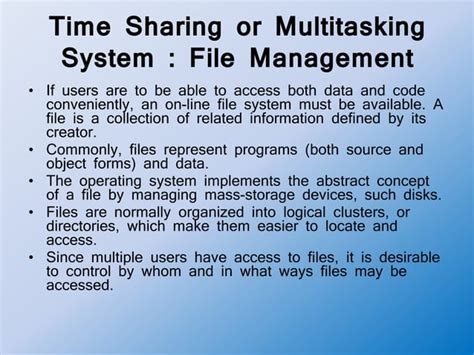 Operating System 08 Time Sharing And Multitasking Operating System