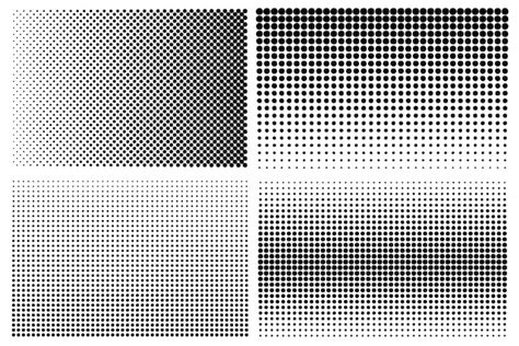 Premium Vector Halftone Texture Set