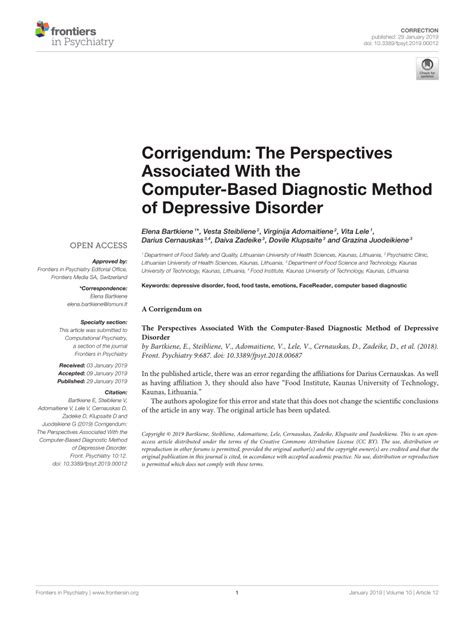 Pdf Corrigendum The Perspectives Associated With The Computer Based Diagnostic Method Of