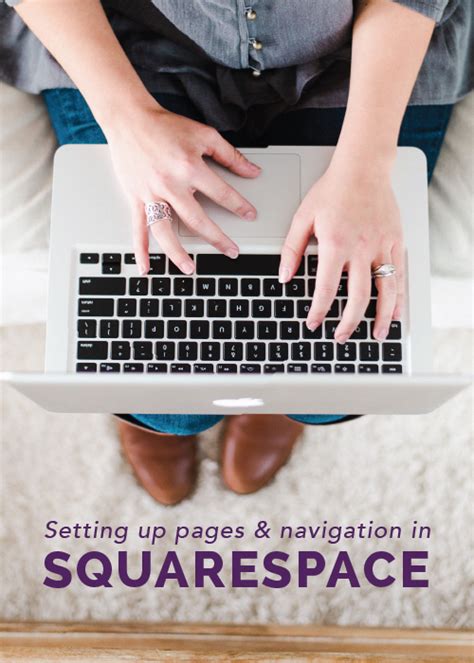 setting up pages and navigation in squarespace