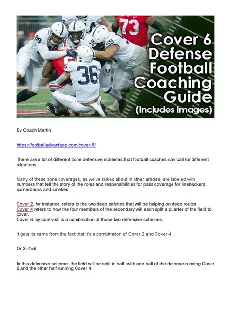 Understanding Cover 6 Defense In Football Pdf Ball Games American