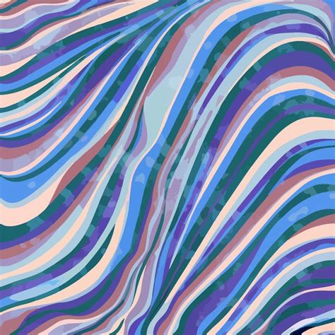 Premium Vector Dynamic Abstract Geometric Illustration Featuring Wavy Undulating Background