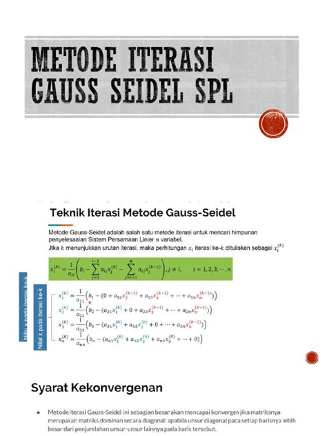 Iterasi Gauss Seidel Pdf