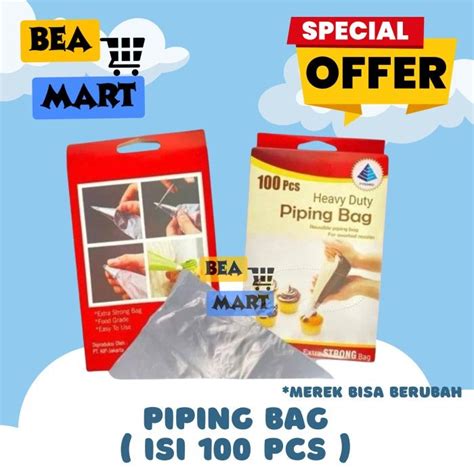 Plastik Segitiga Piping Bag Tebal Isi 100 Pcs Spuit Paping Cream