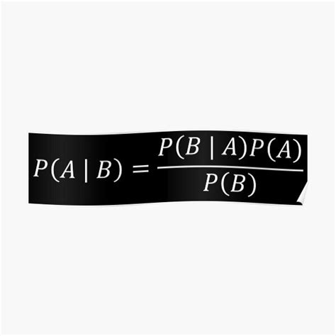 Bayes Theorem Of Probability Theory Premium Matte Vertical Poster