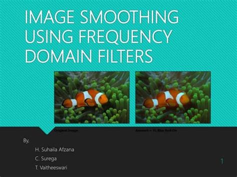 sharpening using frequency domain filter ppt
