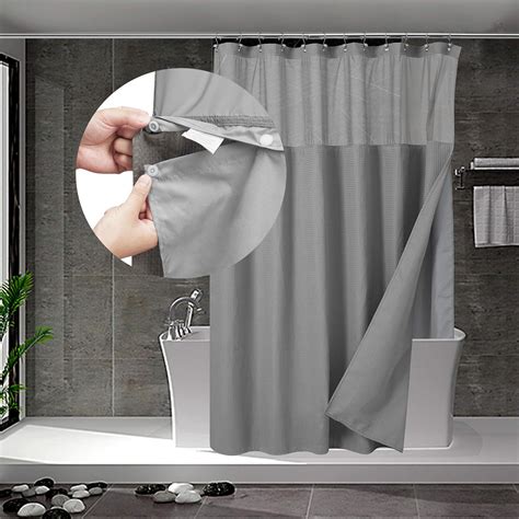 Nandy Home Extra Long Waffle Weave Shower Curtain With Snap