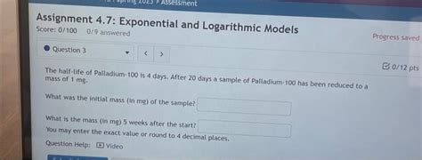 assignment 4 7 exponential and logarithmic models