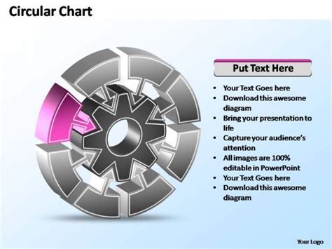 PowerPoint Template Strategy Interconnected Circular Chart Ppt Slides
