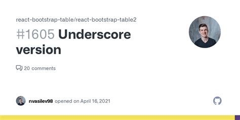 Underscore Version Issue React Bootstrap Table React Bootstrap Table GitHub