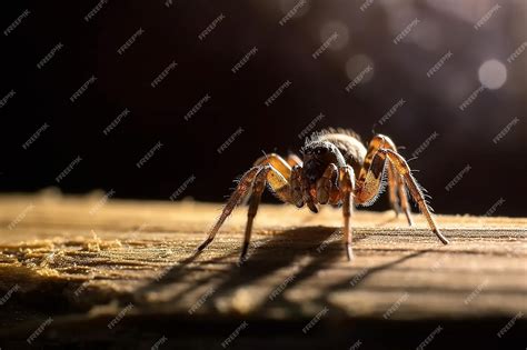 Premium Ai Image A Spider Crawling Out Of A Dark Corner Ai Generated
