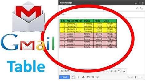 Easy Steps To Insert A Table In Gmail