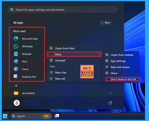 4 Methods To Enable Disable Most Used Apps List On Start Menu In
