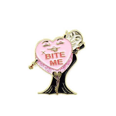 Bite Me Enamel Pin By Kitschy Delish